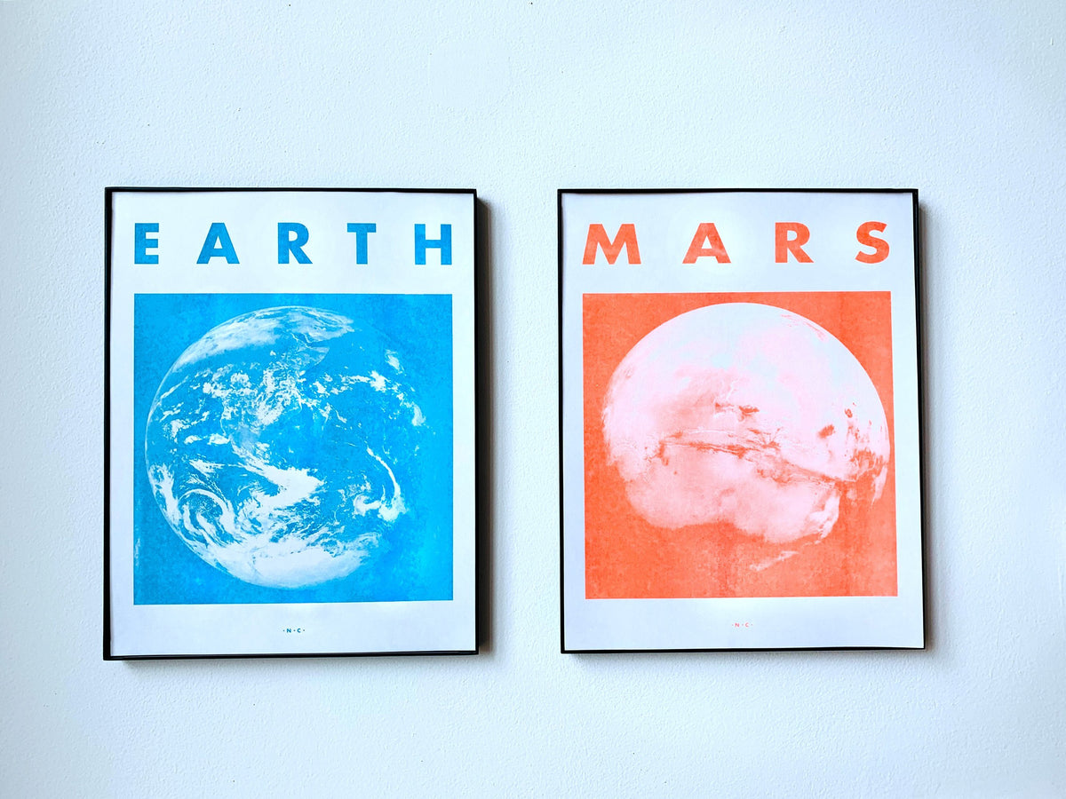 Mars - Planet Risograph Print – Next Chapter Studio