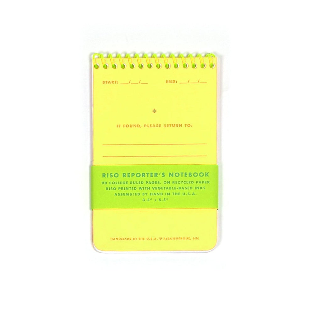Risograph Reporter's Notebook – Next Chapter Studio