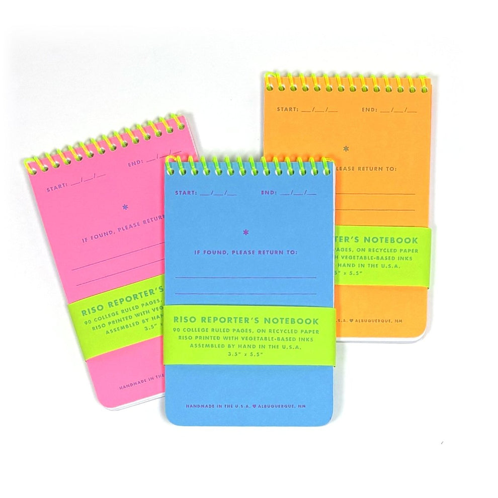 Risograph Reporter's Notebook – Next Chapter Studio