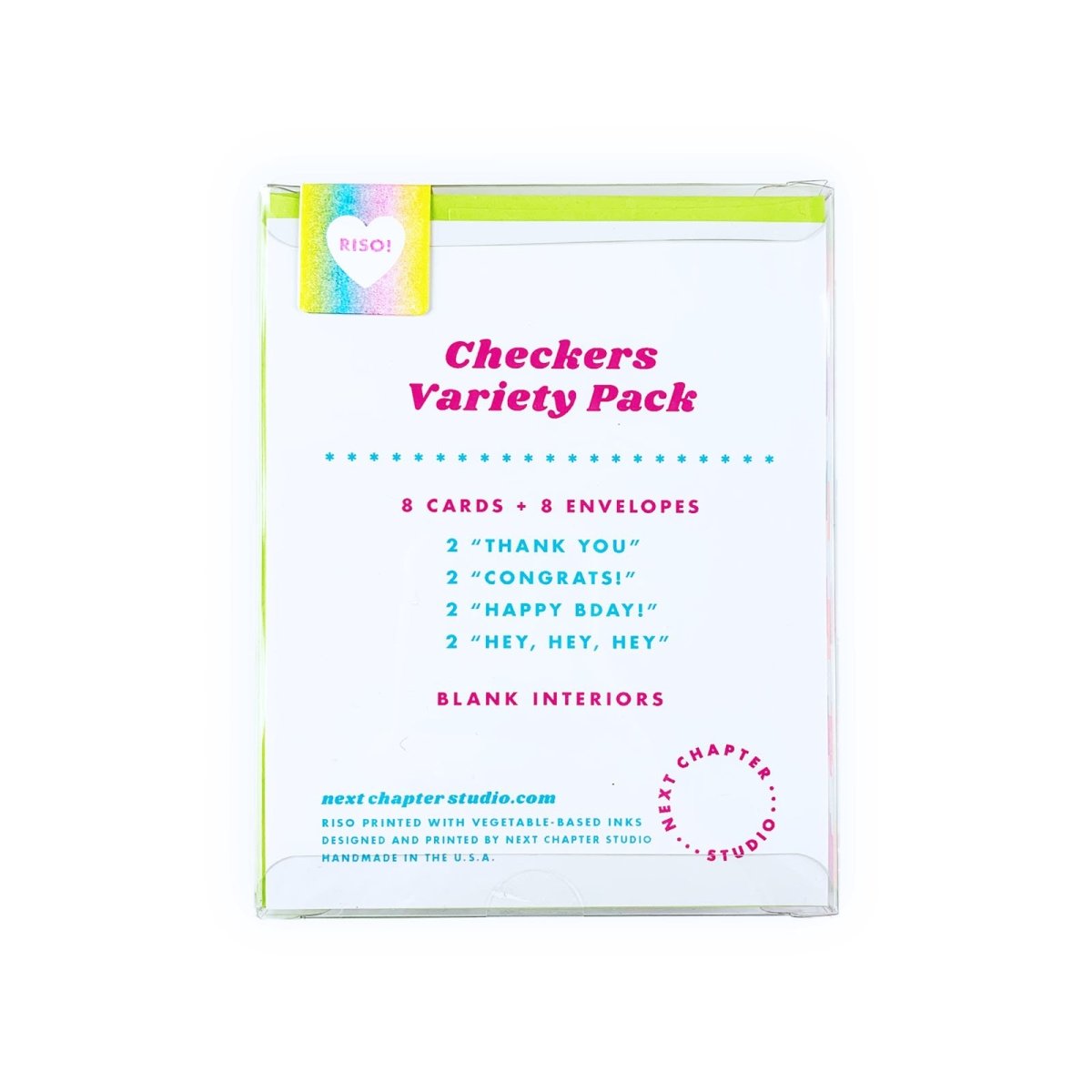 Checkers - Variety Pack - Risograph Greeting Cards – Next Chapter Studio