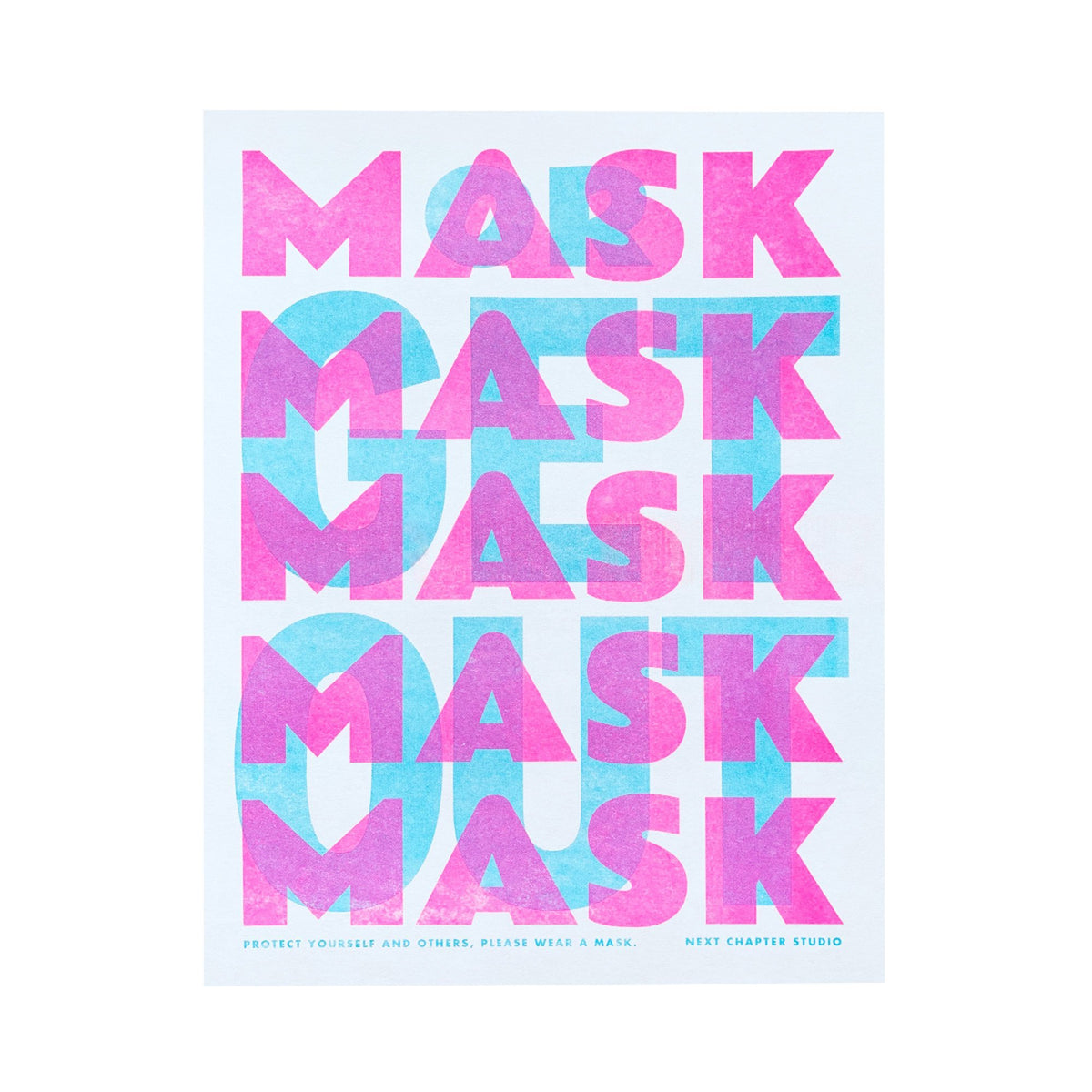 "Mask or Get Out" - Store Sign Risograph Print – Next Chapter Studio